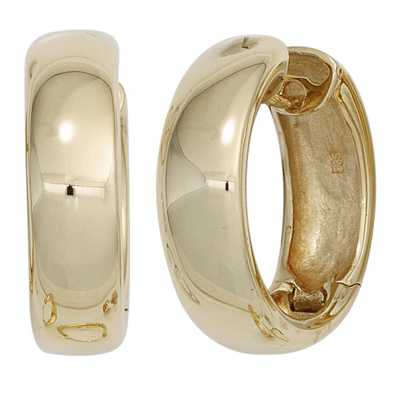 JOBO Creolen rund 585 Gold Gelbgold Ohrringe Goldohrringe Goldcreolen
